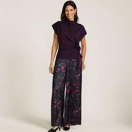 LANDS' END Flie&szlig;ende Palazzohose f&uuml;r Damen, Damen, size: regular, Rot, Polyester, by Lands' End