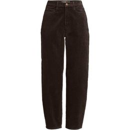 LANDS' END Barrel-Breitcordhose High Waist f&uuml;r Damen, Damen, size: regular, Braun, Elasthan/Baumwoll-Mischung, by Lands' End