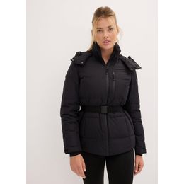 bonprix wasserabweisende Ski Daunenjacke mit w&auml;rmeisolierender Funktion, schwarz, Gr.42, Wasserabweisende Skijacke mit Wattierung mit recycelter Daune, aus BIONIC-FINISH&reg; ECO,Daunen