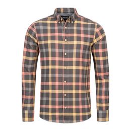 INDICODE Jeans Hemd 'Riverside' Herren Gr&ouml;&szlig;e S hellgelb / grau / dunkelgrau / pastellpink