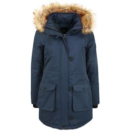 oxmo Parka 'Acta' Damen Gr&ouml;&szlig;e XS beige / blau / schwarz