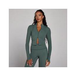 Myprotein MP Damen Tempo Cropped-Jacke &ndash; Wolkengr&uuml;n - M