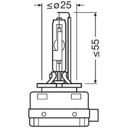 Osram Gl&uuml;hlampe, Hauptscheinwerfer D1R Xenarc 35W (1 Stk.) 66150