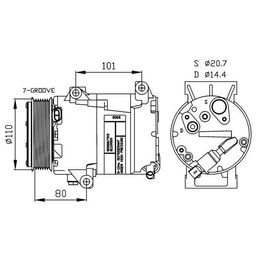NRF Kompressor, Klimaanlage EASY FIT 32252 f&uuml;r RENAULT