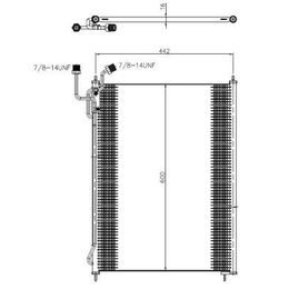 NRF Kondensator, Klimaanlage 350503 f&uuml;r Mercedes