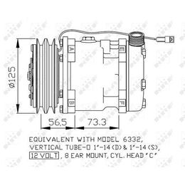 NRF Kompressor, Klimaanlage 32802