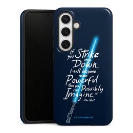 DeinDesign Galaxy S24 Handy Panzer Handyh&uuml;lle robuste Outdoor H&uuml;lle Schutzh&uuml;lle gl&auml;nzend Star Wars Obi-Wan Kenobi Lightsaber Tough Case