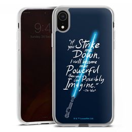 DeinDesign iPhone Xr Handy Silikon H&uuml;lle Case transparent Handyh&uuml;lle Star Wars Obi-Wan Kenobi Lightsaber Silikon Case