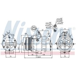 NISSENS Kompressor, Klimaanlage 89037 f&uuml;r Vaughall Opel