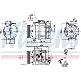 NISSENS Kompressor, Klimaanlage 89092 f&uuml;r Audi