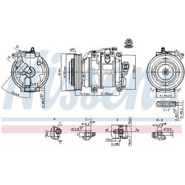 NISSENS Kompressor, Klimaanlage 890904 f&uuml;r HONDA
