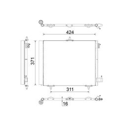 Mahle Kondensator, Klimaanlage ac460000s f&uuml;r Vaughall Peugeot Citro&euml;n/Peugeot DS Citro&euml;n
