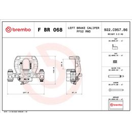 Brembo Bremssattel fbr068 vor der Achse f&uuml;r Mercedes