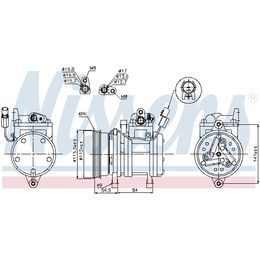 NISSENS Kompressor, Klimaanlage 89255 f&uuml;r HYUNDAI KIA
