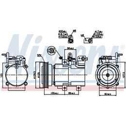 NISSENS Kompressor, Klimaanlage 89276 f&uuml;r KIA