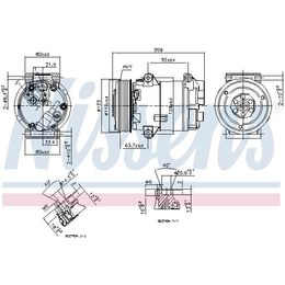 NISSENS Kompressor, Klimaanlage 89323 f&uuml;r RENAULT