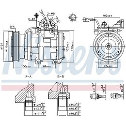 NISSENS Kompressor, Klimaanlage 89265 f&uuml;r KIA