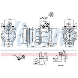 NISSENS Kompressor, Klimaanlage 89166 f&uuml;r KIA