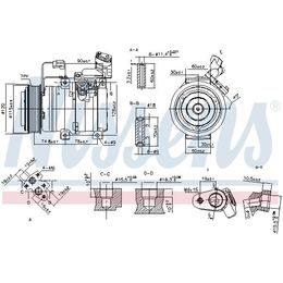 NISSENS Kompressor, Klimaanlage 89586 f&uuml;r HONDA