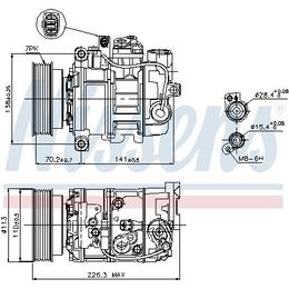 NISSENS Kompressor, Klimaanlage 89237 f&uuml;r VW Porsche
