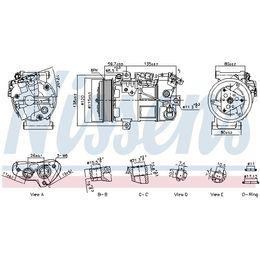 NISSENS Kompressor, Klimaanlage 891141 f&uuml;r NISSAN