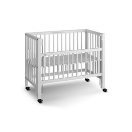 tiSsi Beistellbett Sophie, Wei&szlig;, Holz, Buche, massiv, 94x46x42 cm, h&ouml;henverstellbar, sehr stabil, Babym&ouml;bel, Babybetten, Beistellbetten