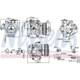 NISSENS Kompressor, Klimaanlage 89433 f&uuml;r TOYOTA
