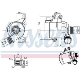 NISSENS Wasserpumpe 832142 f&uuml;r BMW