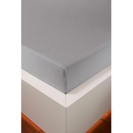 bellana jersey Spannbetttuch Nobel-Jersey Elasthan Spannbetttuch in silber | Gr.: 100 x 200