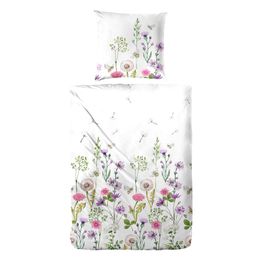 Primera Bettw&auml;sche &raquo;Renforce-Bettw&auml;sche Oh my Garden&laquo; 2 Stk. mit zarten Bl&uuml;ten bunt Renforc&eacute;, Obermaterial: 100% Baumwolle B/L: 135cm x 200cm, 1 Stk., 1 Stk.,
