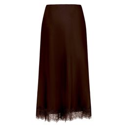 Zero Satinrock mit Spitze Damen Gr&ouml;&szlig;e 36 pflaume