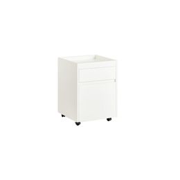 sobuy Schubladenschrank f&uuml;rs B&uuml;ro mit 1 Schublade Wei&szlig; 39,5x39,5x54,2cm Modern