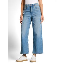 Tom Tailor Damen High-waist-Jeans "NELMA"clean light stone blau denim, Gr. 32, unifarben, Denim/Jeans, Obermaterial: 93% Baumwolle, 6%