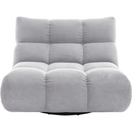 Home Affaire 1,5-Sitzer &raquo;Cozy Bubble, 360&deg; drehbarer Sessel, Breite 107 cm&laquo; mit eleganter Steppung, Rundumbezug & weicher Polsterung grau 95% 