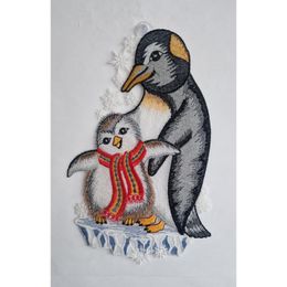 Stickereien Plauen Fensterbild &raquo;Fensterbild Pinguine&laquo; echte Plauener Stickerei Polyester Einheitsgr&ouml;&szlig;e