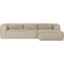 Ecksofa Woood, B:305cm H:73cm T:175cmtravertin, Wohnzimmer, Sofas, "Bean Bezug Rechts mit hoher Sitzkomfort, H 73 x B 305 x T 96/175 cm", Ripsstoff,