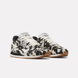 Reebok CLASSIC Damen Sneaker "CLASSIC AZ", Gr. 38, schwarz-wei&szlig;, Leder, Synthetik, Schuhe, mit Animal Muster - Pony Hair