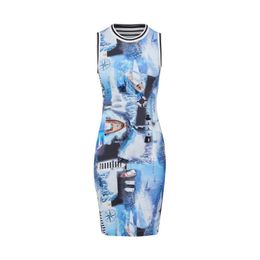 MARC CAIN SPORTS Kleid in blau wei&szlig; - 0001 | Gr.: 38