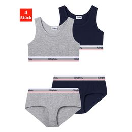 Buffalo Kinder Set: Bustier, Gr. 134, blau, Obermaterial: 95% Baumwolle, 5% Elasthan, unifarben, BH-Sets, klassisch in schlichtem Design