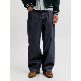 Jack & Jones JACK & JONES Herren Bootcut-Jeans "JJIDAVE JJCLASSIC", blau, Gr. 33, Abriebeffekte, Denim/Jeans, Obermaterial: 100% Baumwolle, Jeans, Baumwolle,