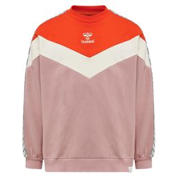 Hummel Sweatshirt 'ALVILDA' M&auml;dchen Gr&ouml;&szlig;e 110 creme / rosa / rot / wei&szlig;