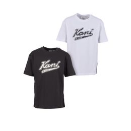 Karl Kani M&auml;dchen T-Shirt "Karl Kani Varsity T-Shirt 2 Pack Junior"schwarz, wei&szlig;, Gr. 158, bedruckt, 100% Baumwolle, Shirts