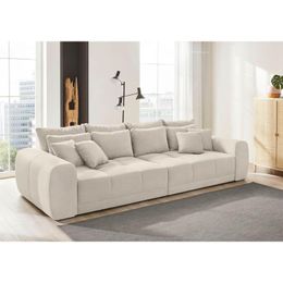Jockenh&ouml;fer Big-Sofa &raquo;Moldau, B. 306 cm, mit Federkernpolsterung, Liegefl&auml;che 120x240 cm&laquo; Mega-Sofa im XXL-Format, Federkern, 12 Kissen beige Feinstruktur (100% 