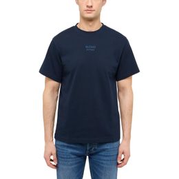 Mustang Herren Kurzarmshirt "Herren Style Akron", blau, Gr. L, Jersey, 100% Baumwolle, Shirts