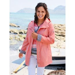 Casual Looks Damen Langjacke, rosa, Gr. 26, gemustert, unifarben, 100% Polyester, Besatz:100% Polyester, Jacken