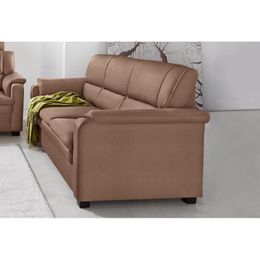 Sit & More sit&more 3-Sitzer &raquo;Pisa&laquo; mit Federkern braun Flachgewebe (100% Polyester) / Struktur (100% Polyester);Luxus-Microfaser ALTARA NUBUCK (100% Polyester) 