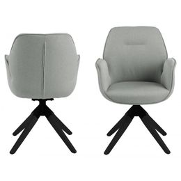 ACTONA GROUP Esszimmerstuhl &raquo;Alma&laquo; () 1 Stk.mit eleganten Kedern, Drehstuhl mit R&uuml;ckholfunktion grau 100% Polyester B/H/T: 60,5cm x 91cm x 58,5cm, 1 