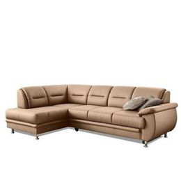 Sit & More sit&more Ecksofa &raquo;Mailand L-Form, B: 250 cm, zeitloses Design, Komfortpolsterung&laquo; optional Schlaffunktion braun Luxus-Kunstleder;Kunstleder Softlux ;