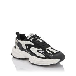 Plein Sport Herren Sneaker "Pulse X", Gr. 44, schwarz-wei&szlig;, Schuhe