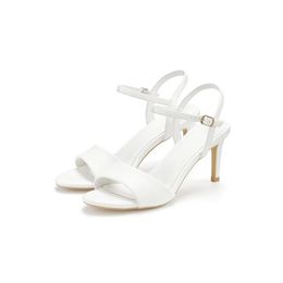 Lascana High-Heel-Sandalette 'Sommerschuh, offener Schuh, Sandale, Sandalette, Riemchensandalette' wei&szlig; Gr. 39 f&uuml;r Damen